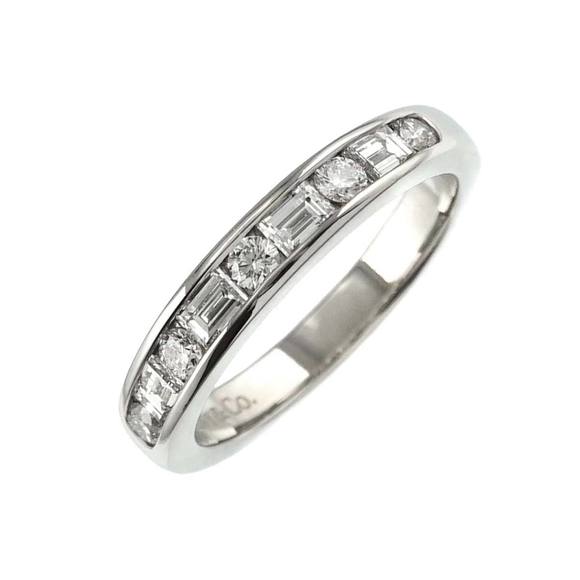 Tiffany & Co. | Jewelry | Tiffany Co Half Circle Diamond Pt Platinum ...